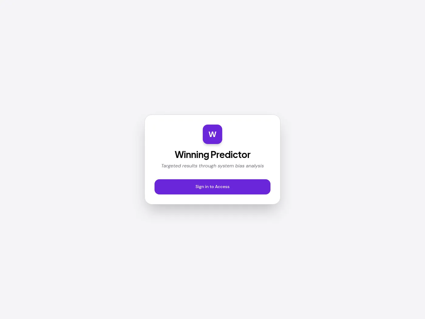 Winning Number Predictor