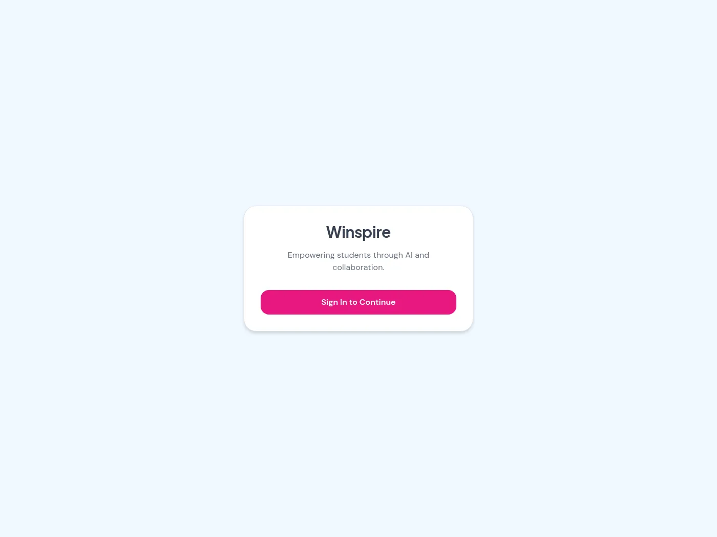 Winspire Student Platform