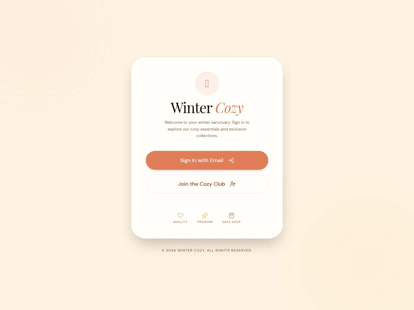 Winter Wear Shop