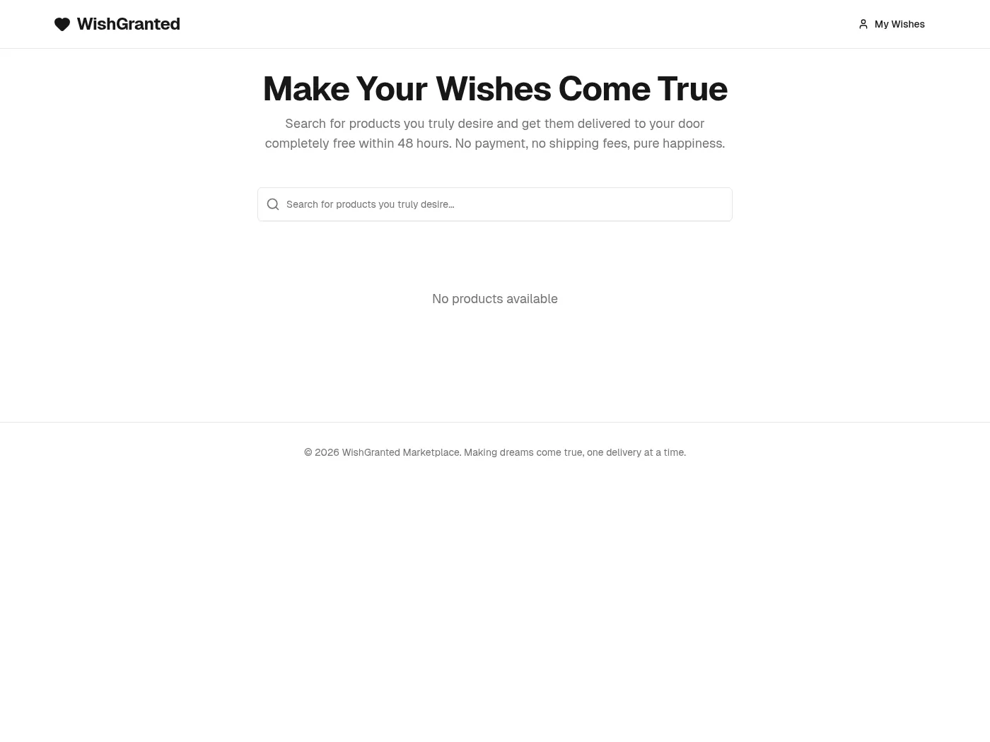 WishGranted Marketplace