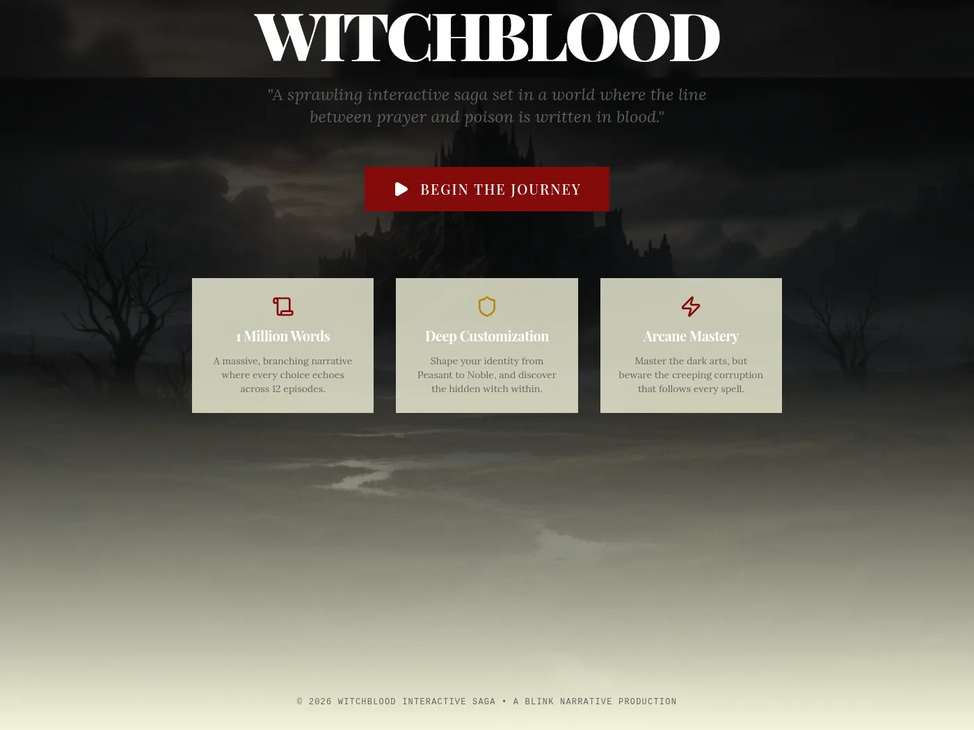 Witchblood Interactive Saga