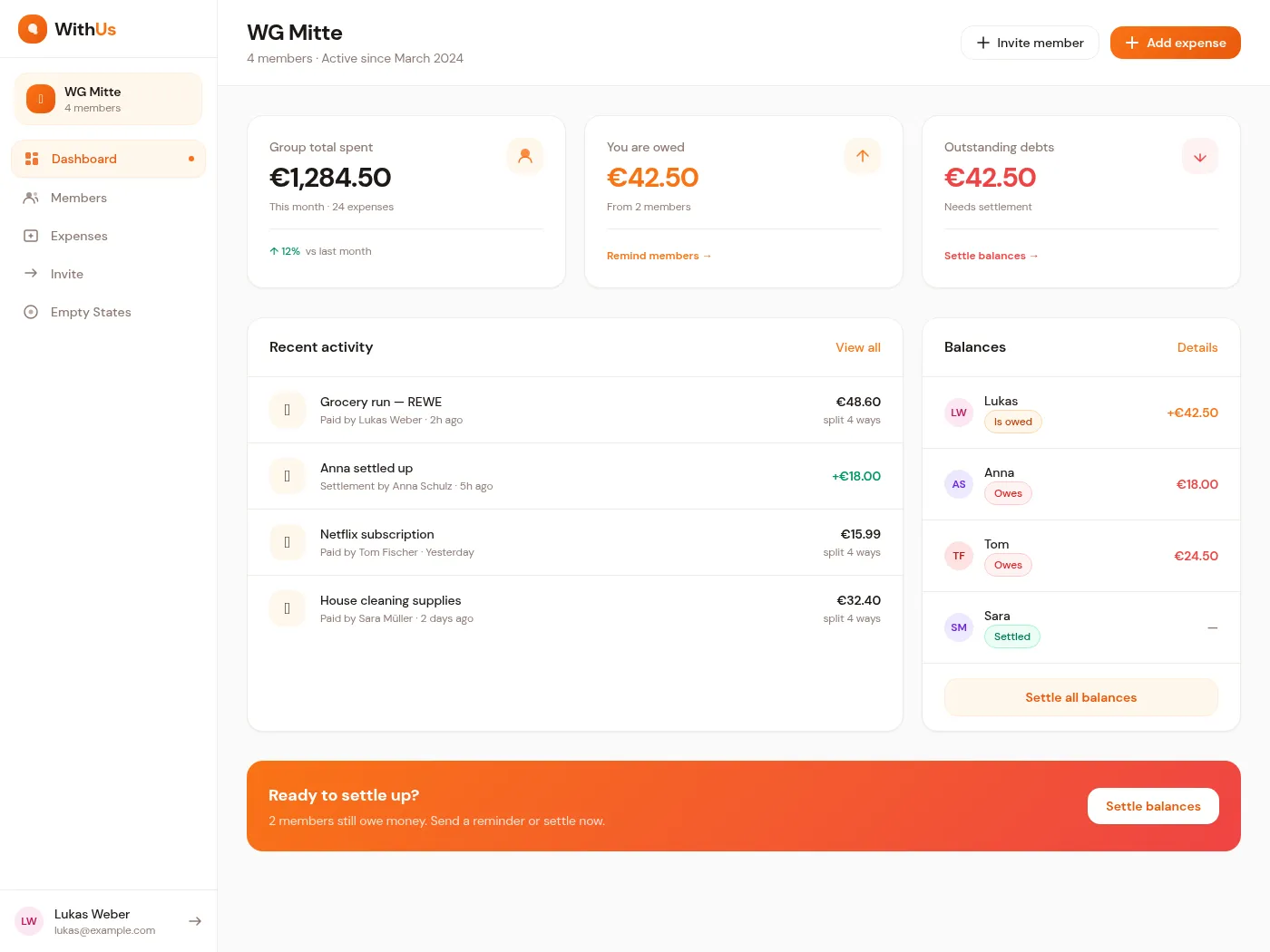 WithUs SaaS UI Kit