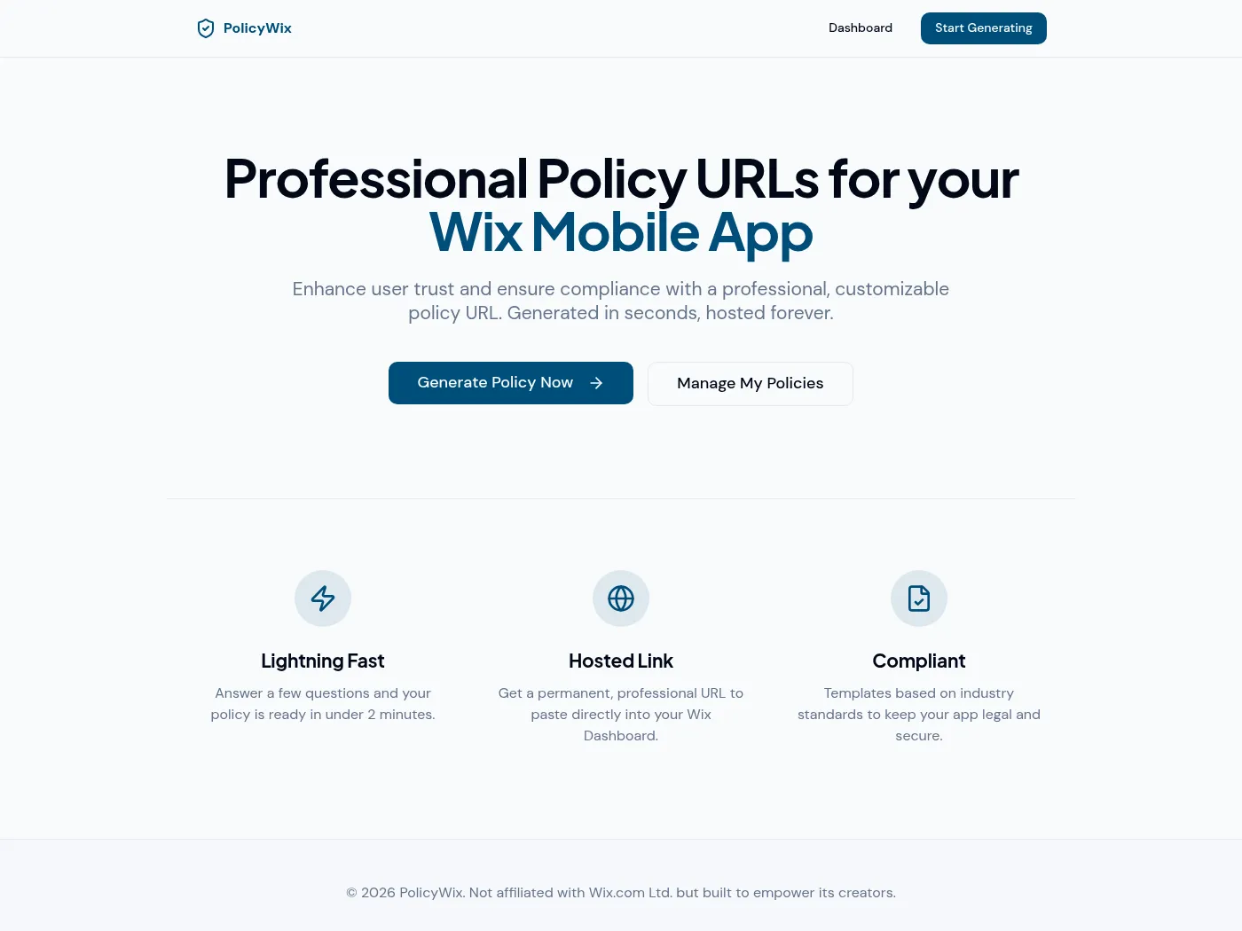 Wix Sales Policy Page