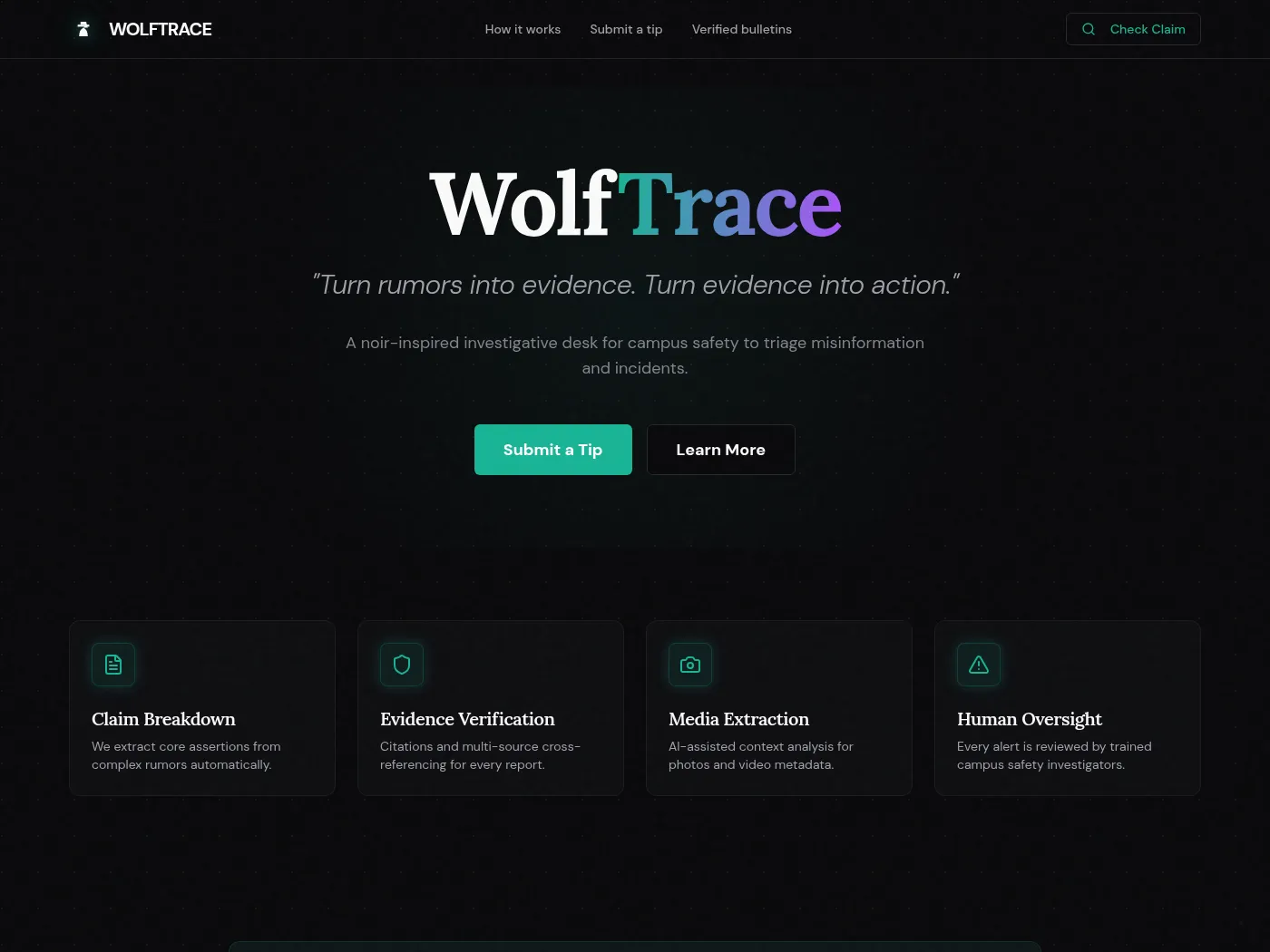 WolfTrace Noir Desk