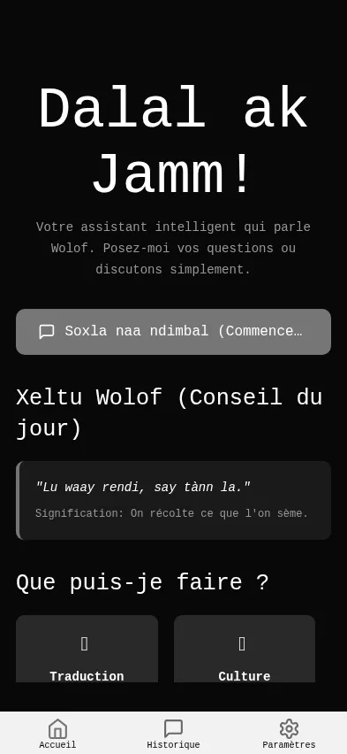 Wolof Chat Bot App