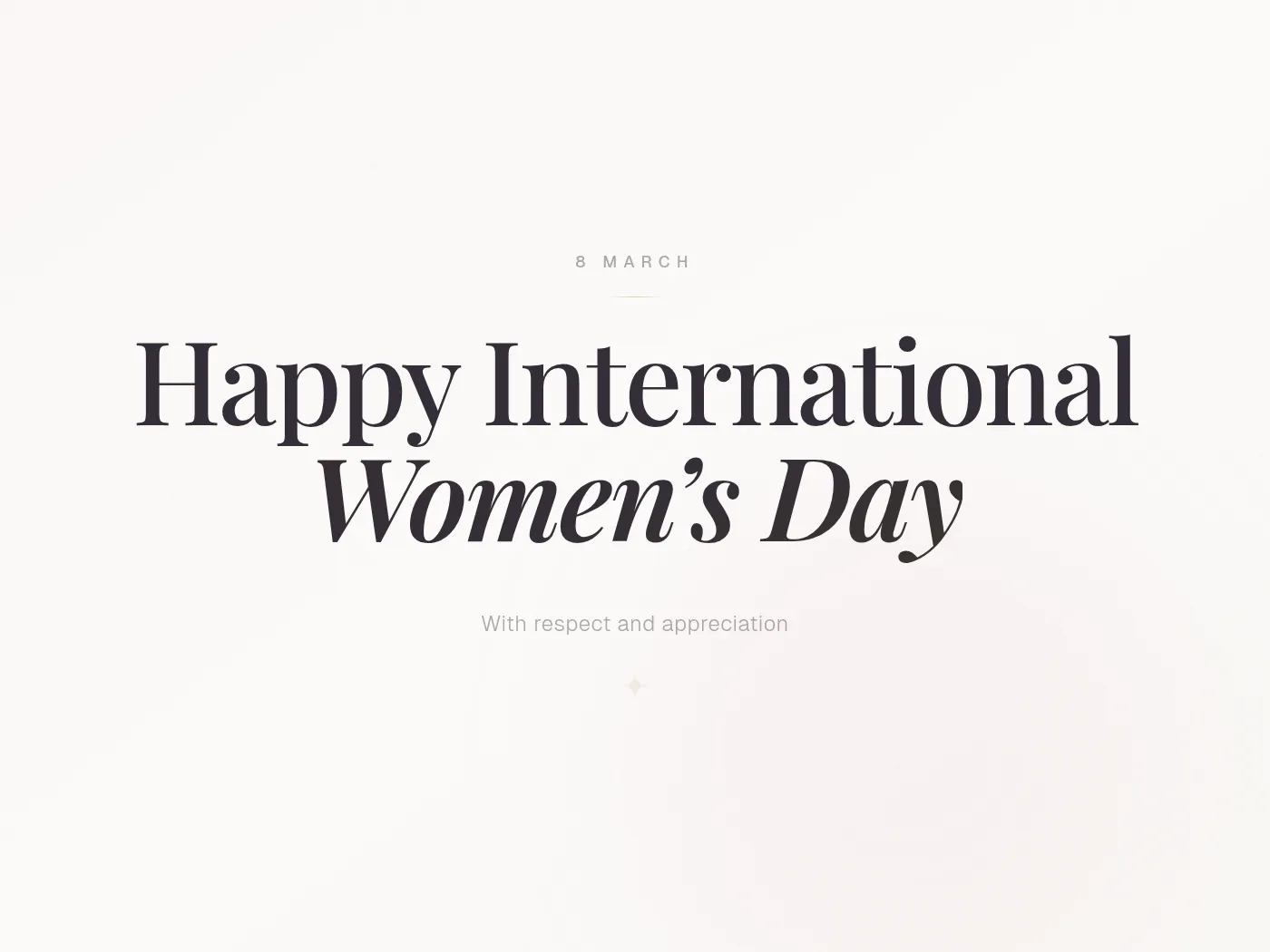 Elegant Women's Day Animation