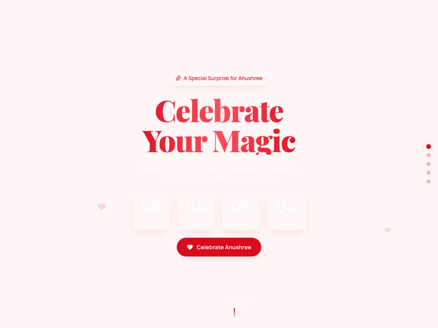 Anushree's Day Surprise Site
