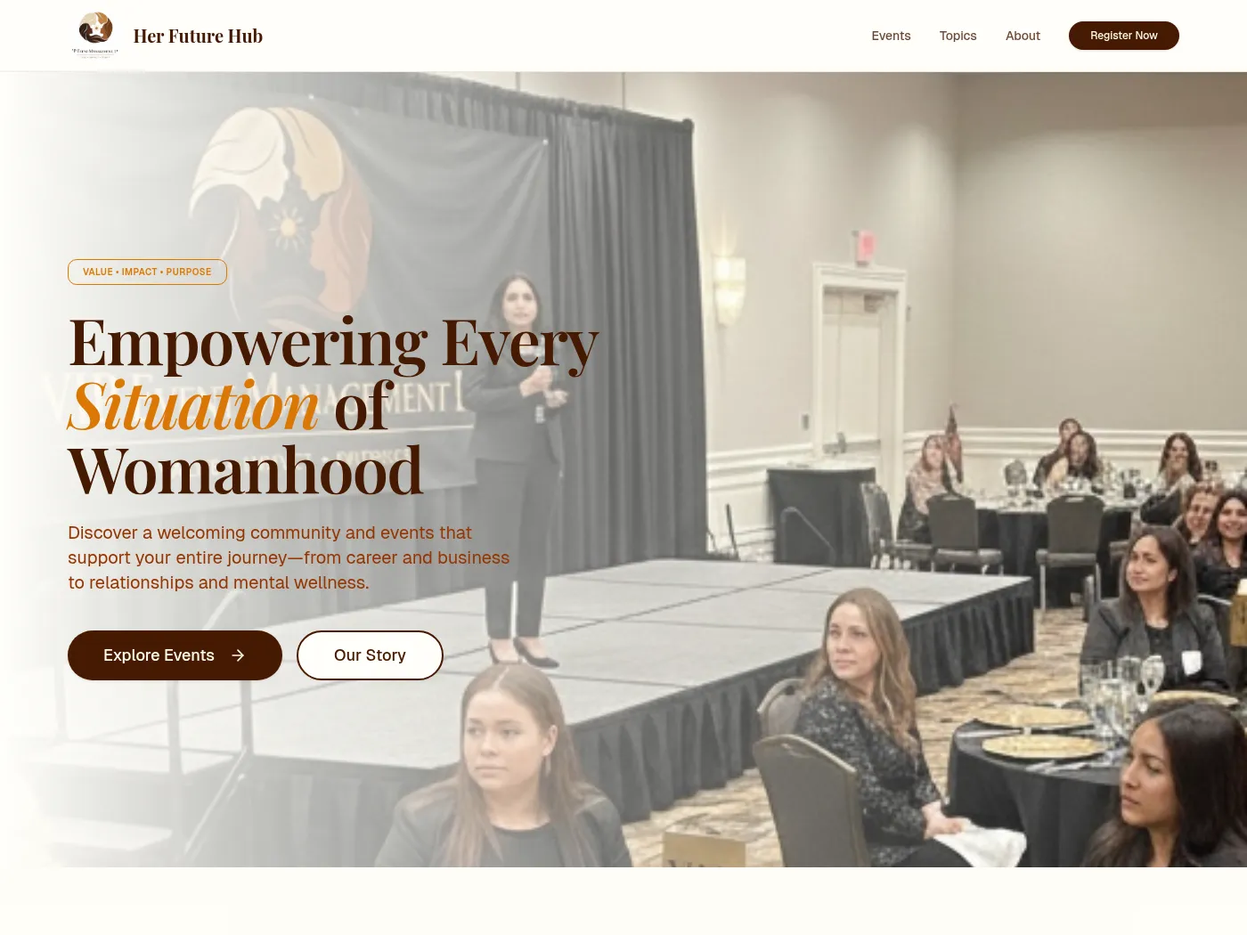 Her Future Events Hub
