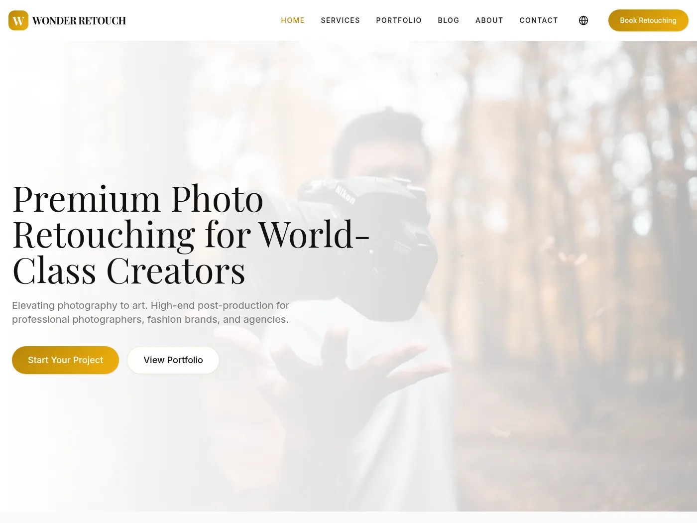 Wonder Retouch Studio Site