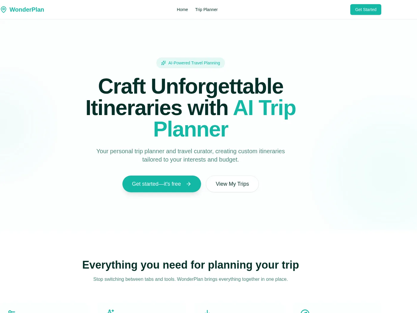WonderPlan Clone