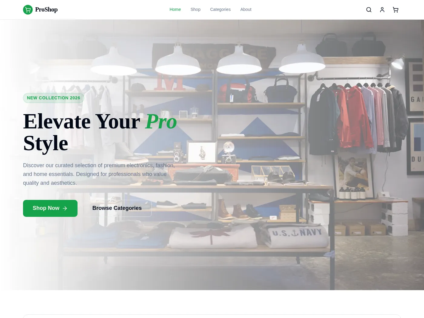 WooCommerce Pro Shop