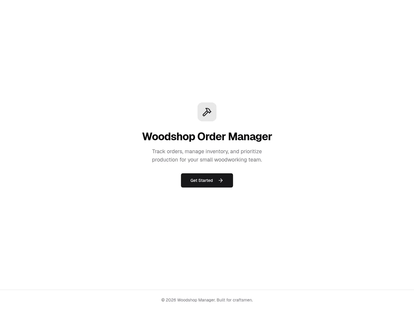 Woodshop Order Manager