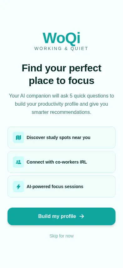 WoQi Productivity Finder