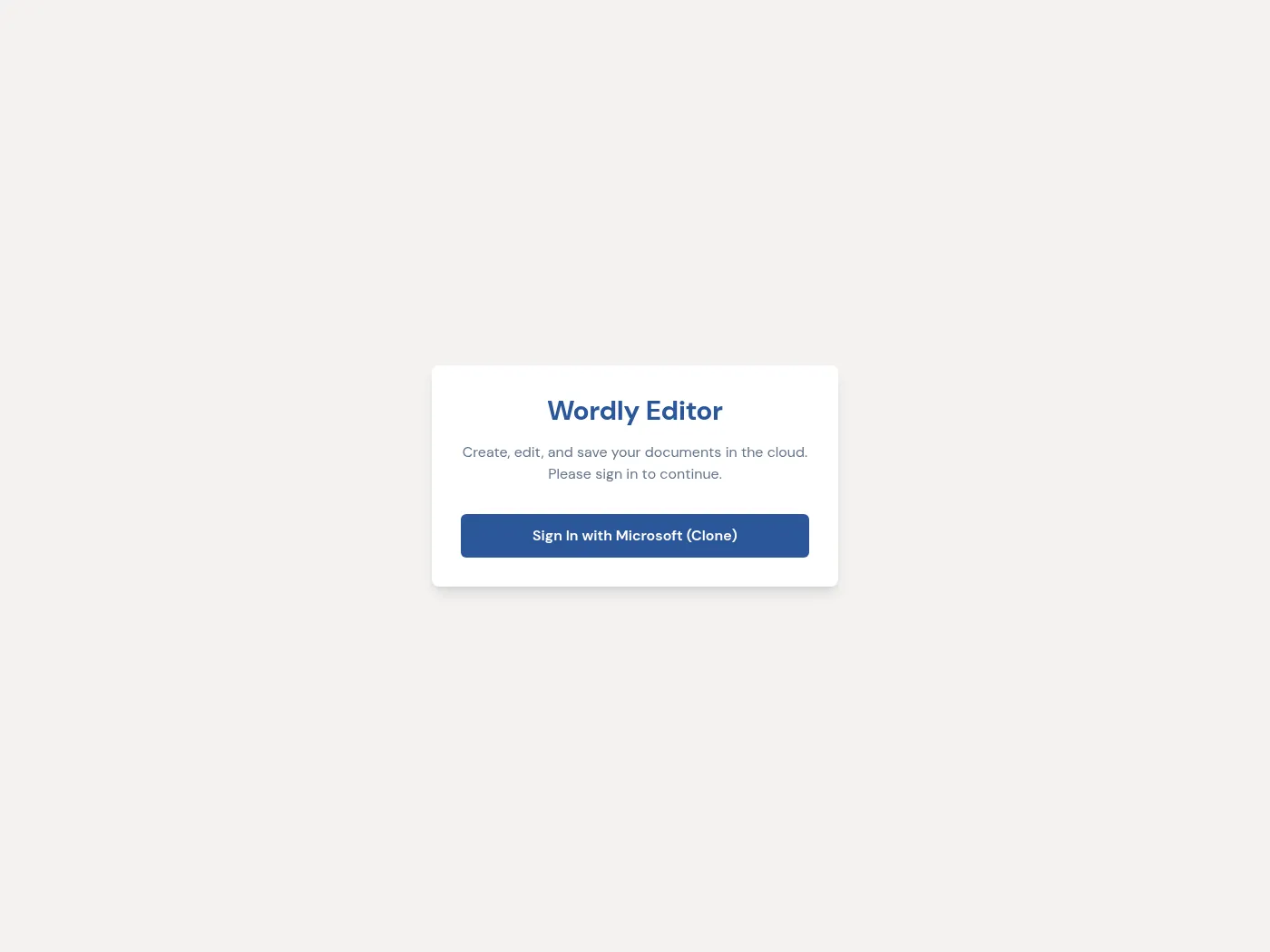Wordly Editor