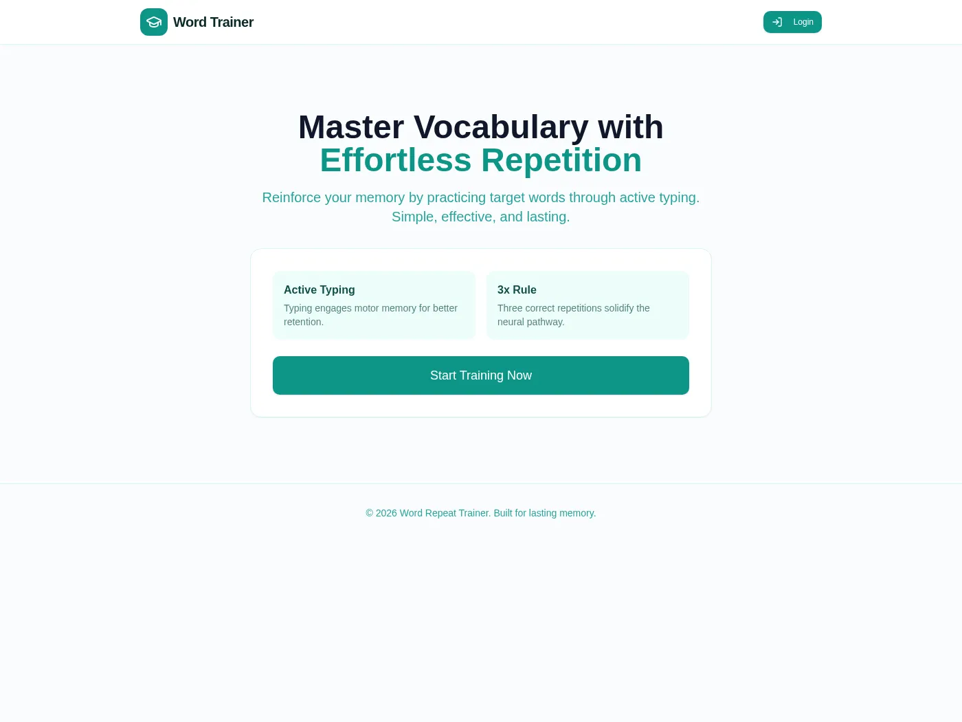 Word Repeat Trainer