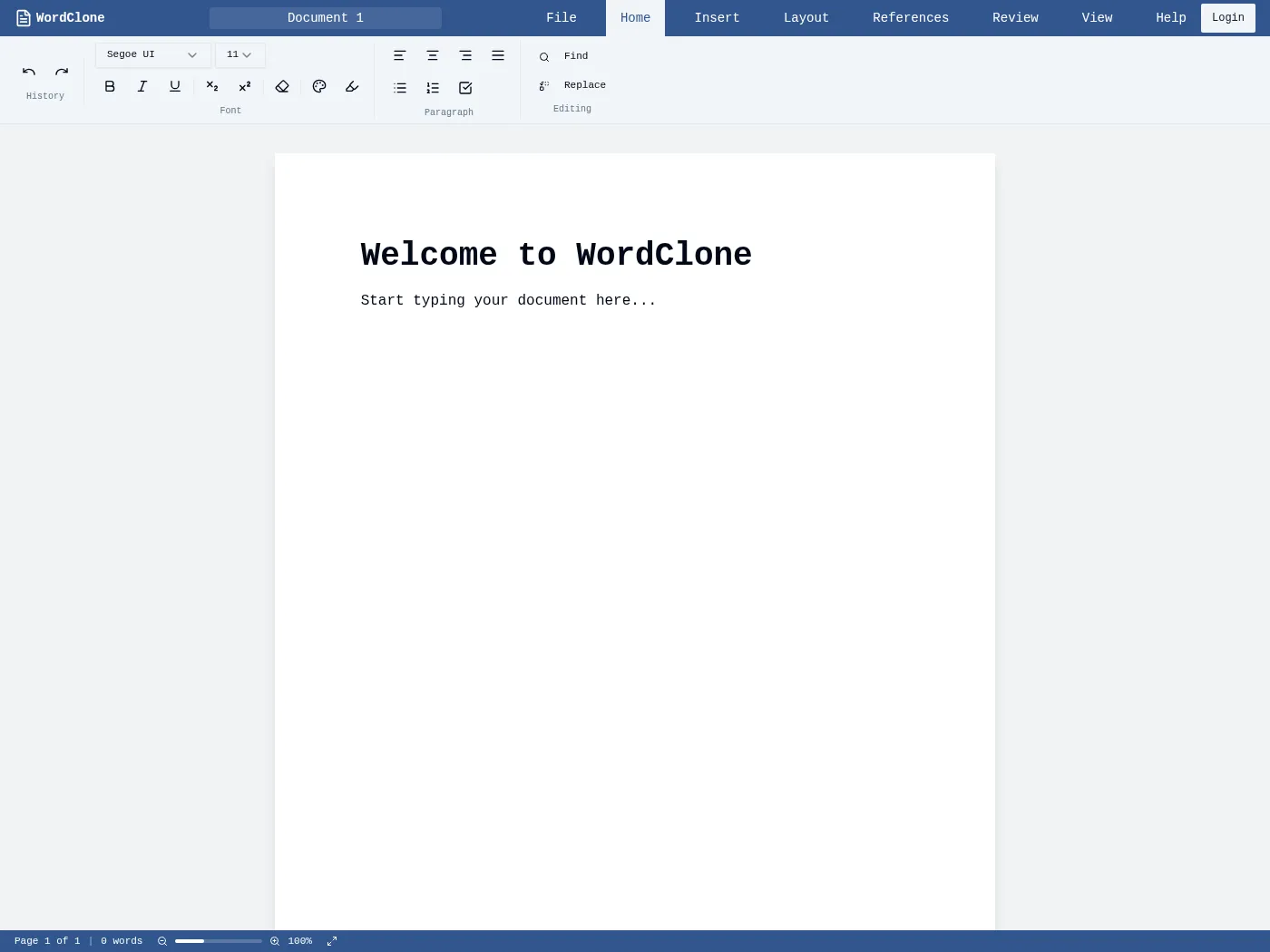 WordClone Editor