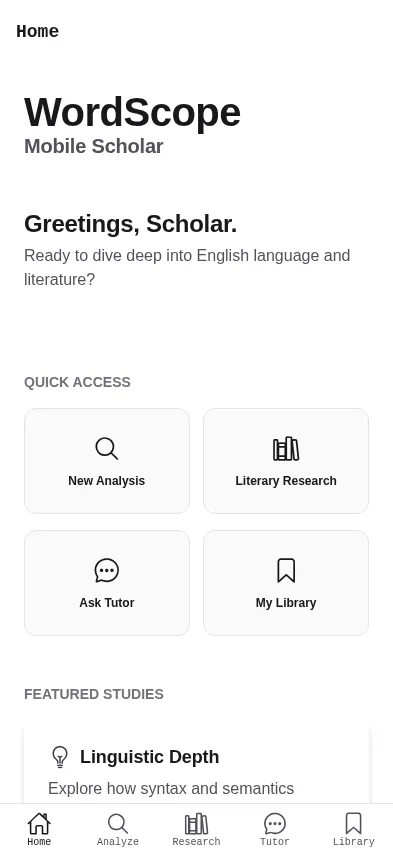 WordScope Mobile Scholar