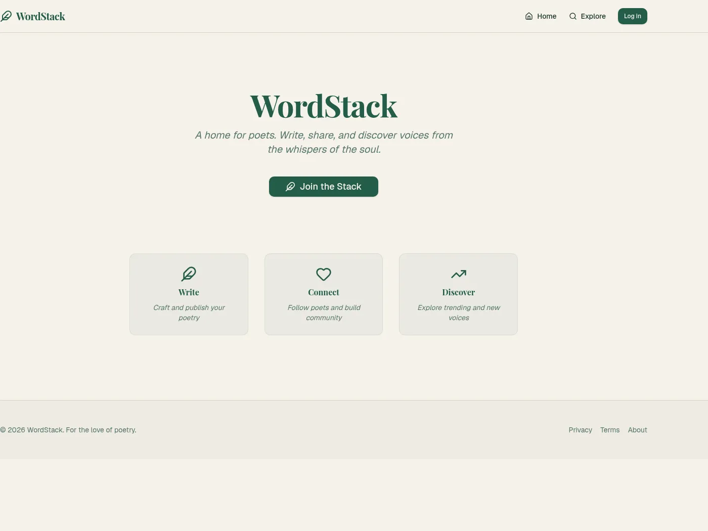 WordStack Poetry Platform