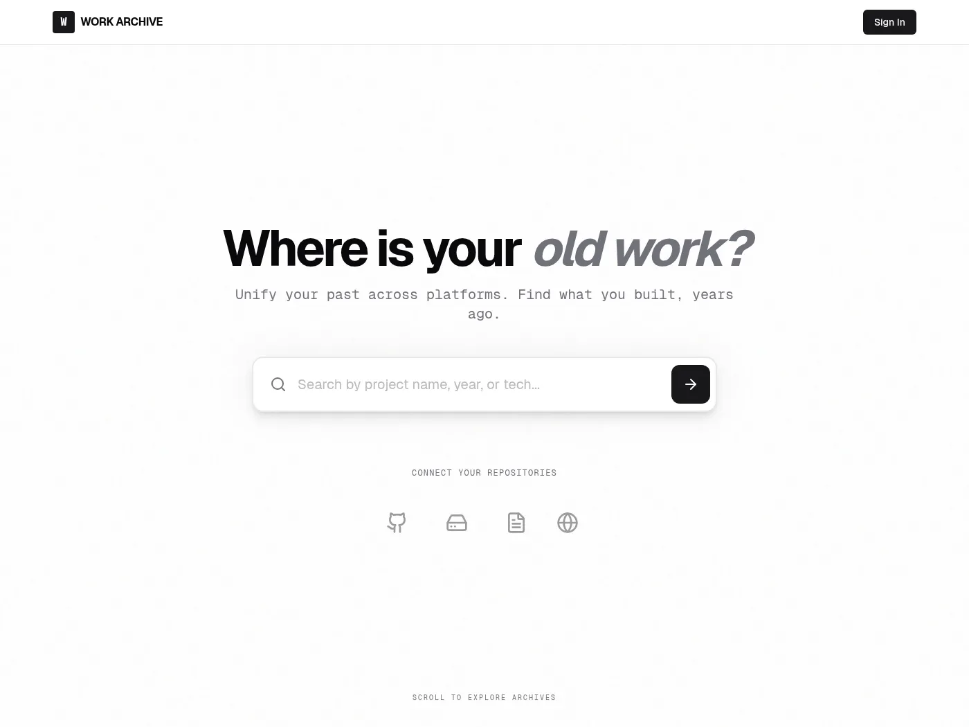 Work Archive Finder