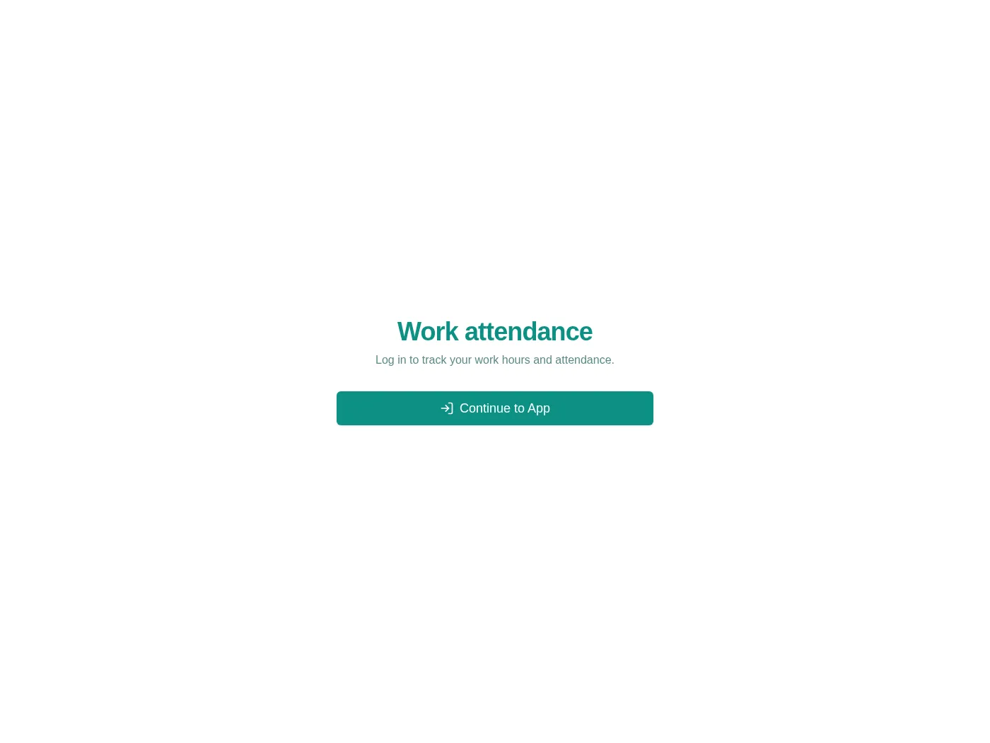 Work Attendance Tracker
