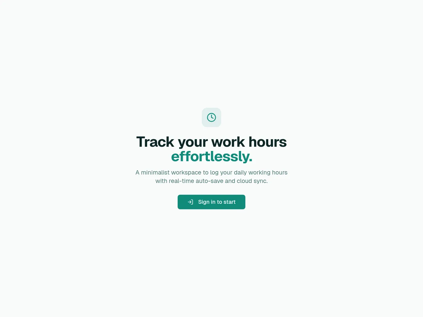 WorkHours Simple Log