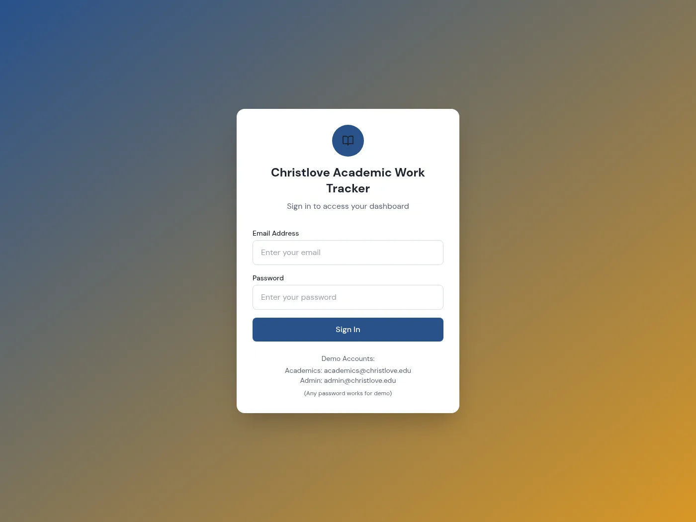 Christlove Work Tracker