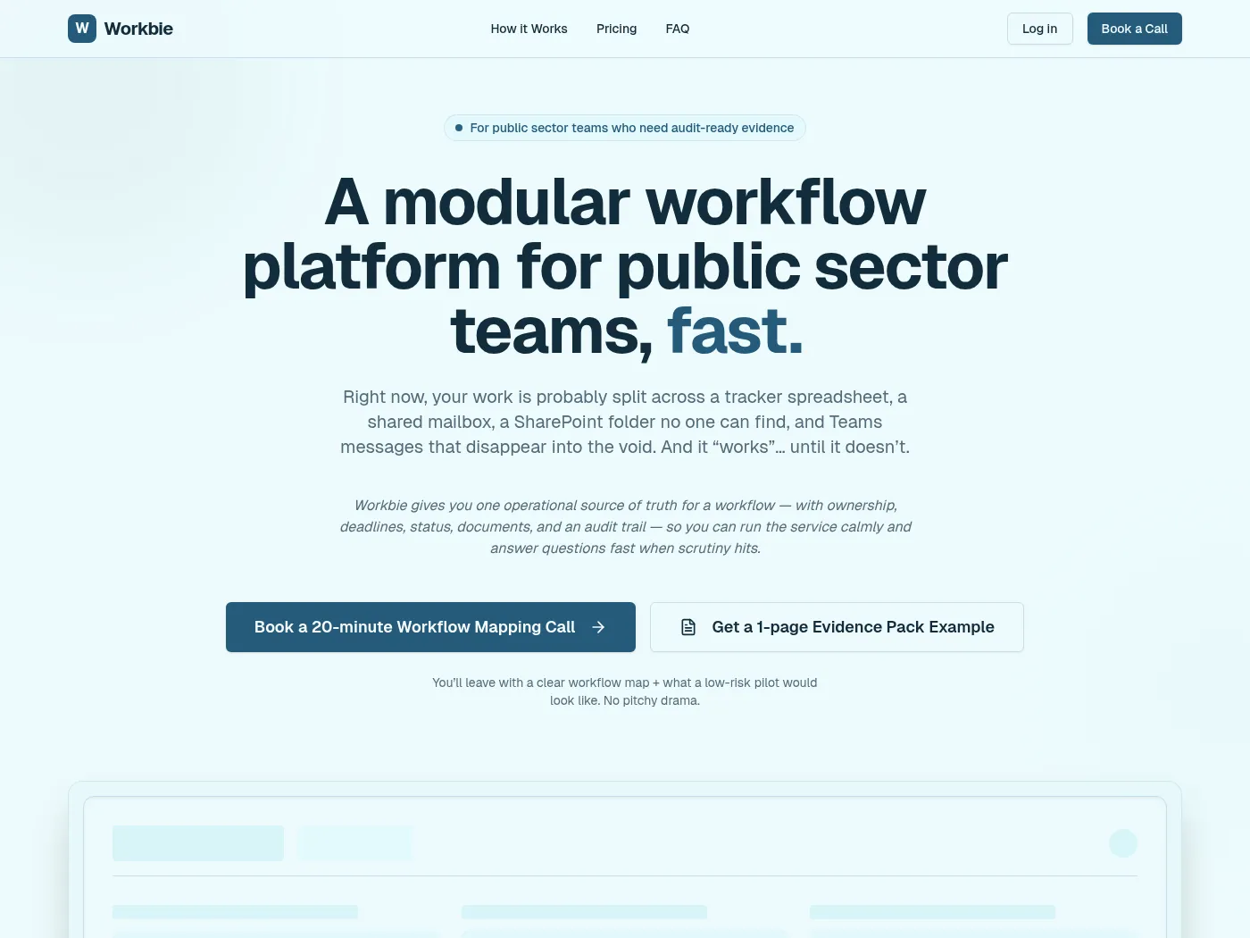 Workbie Landing Page