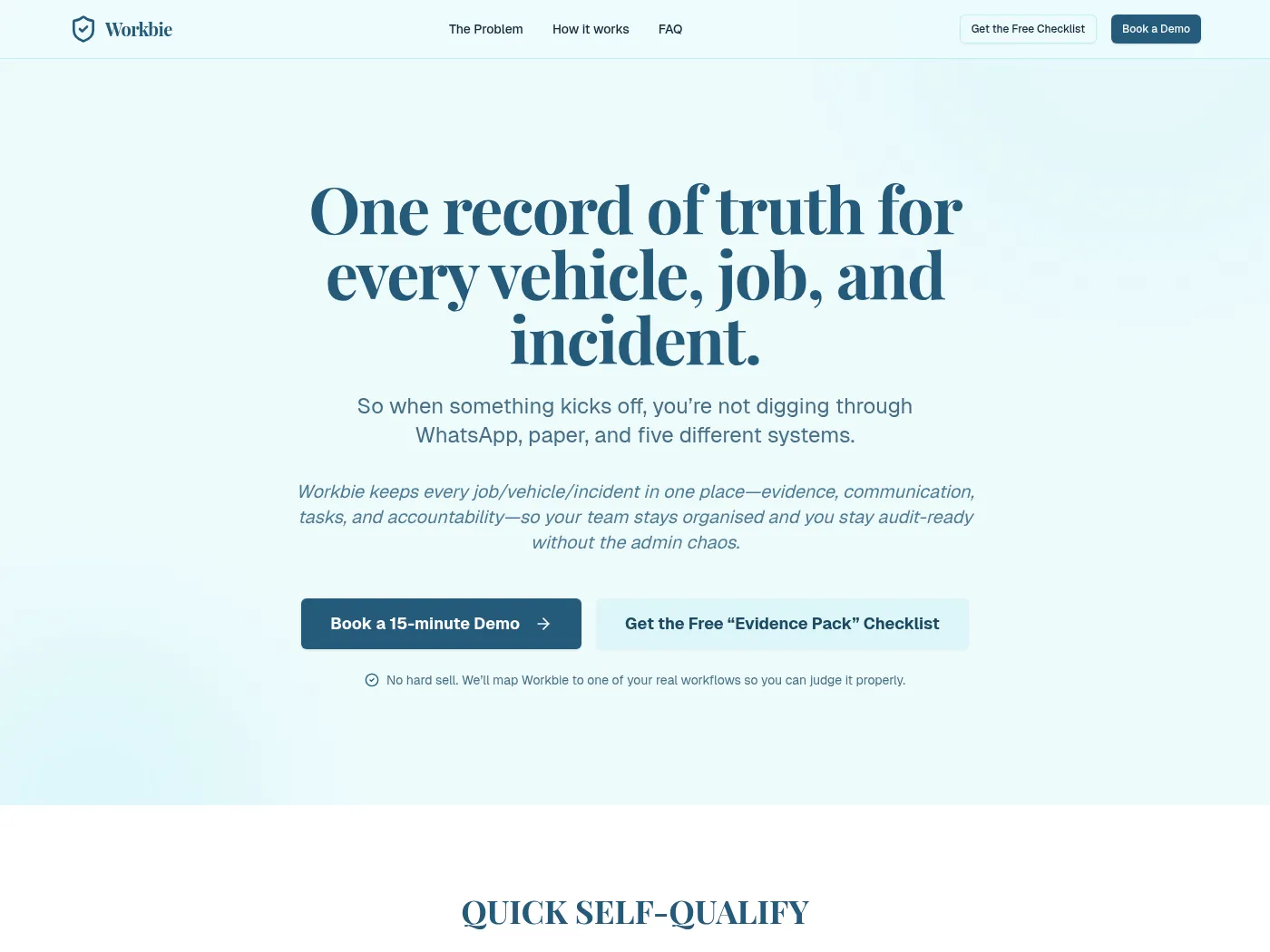 Workbie Landing Page