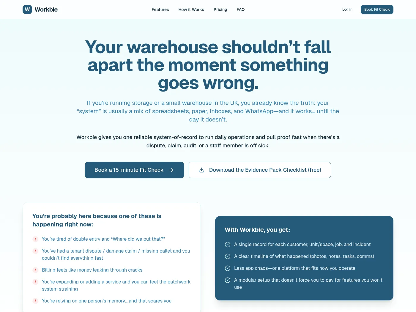 Workbie Landing Page