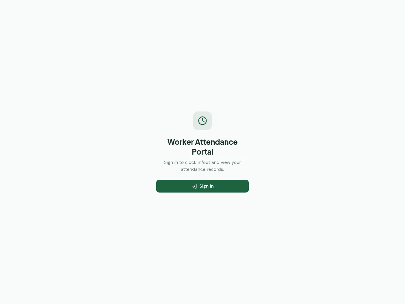 Worker Attendance Portal