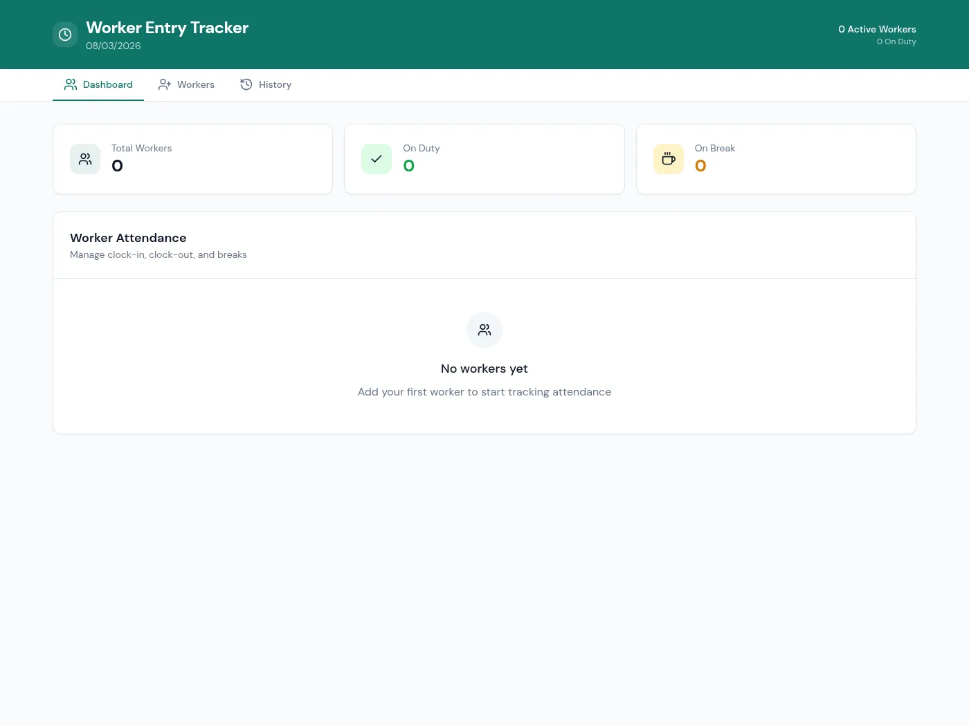 Worker Entry Tracker