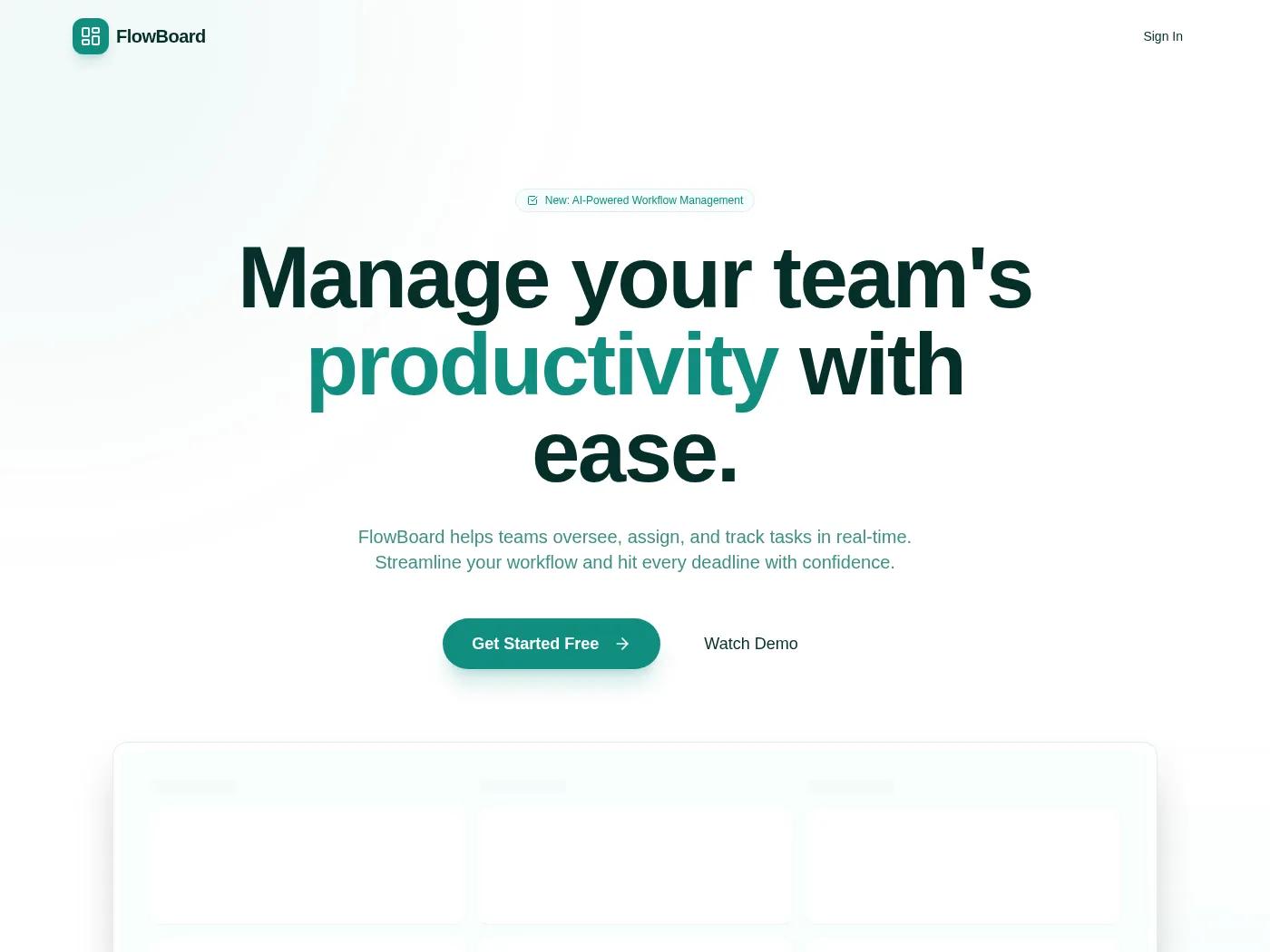 Workflow Management Dashboard