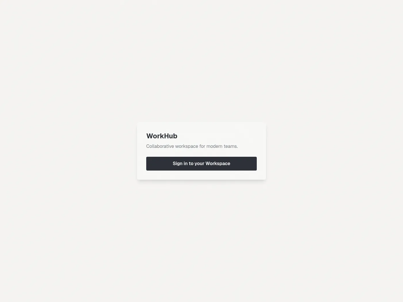 WorkHub SaaS Workspace