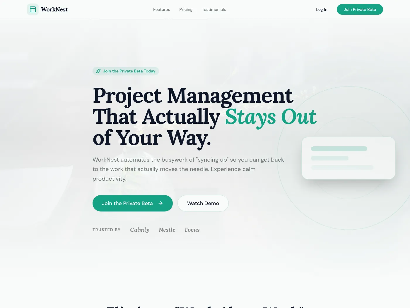 WorkNest Blueprint