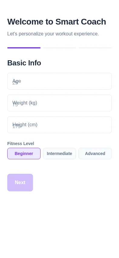 Smart Workout Coach