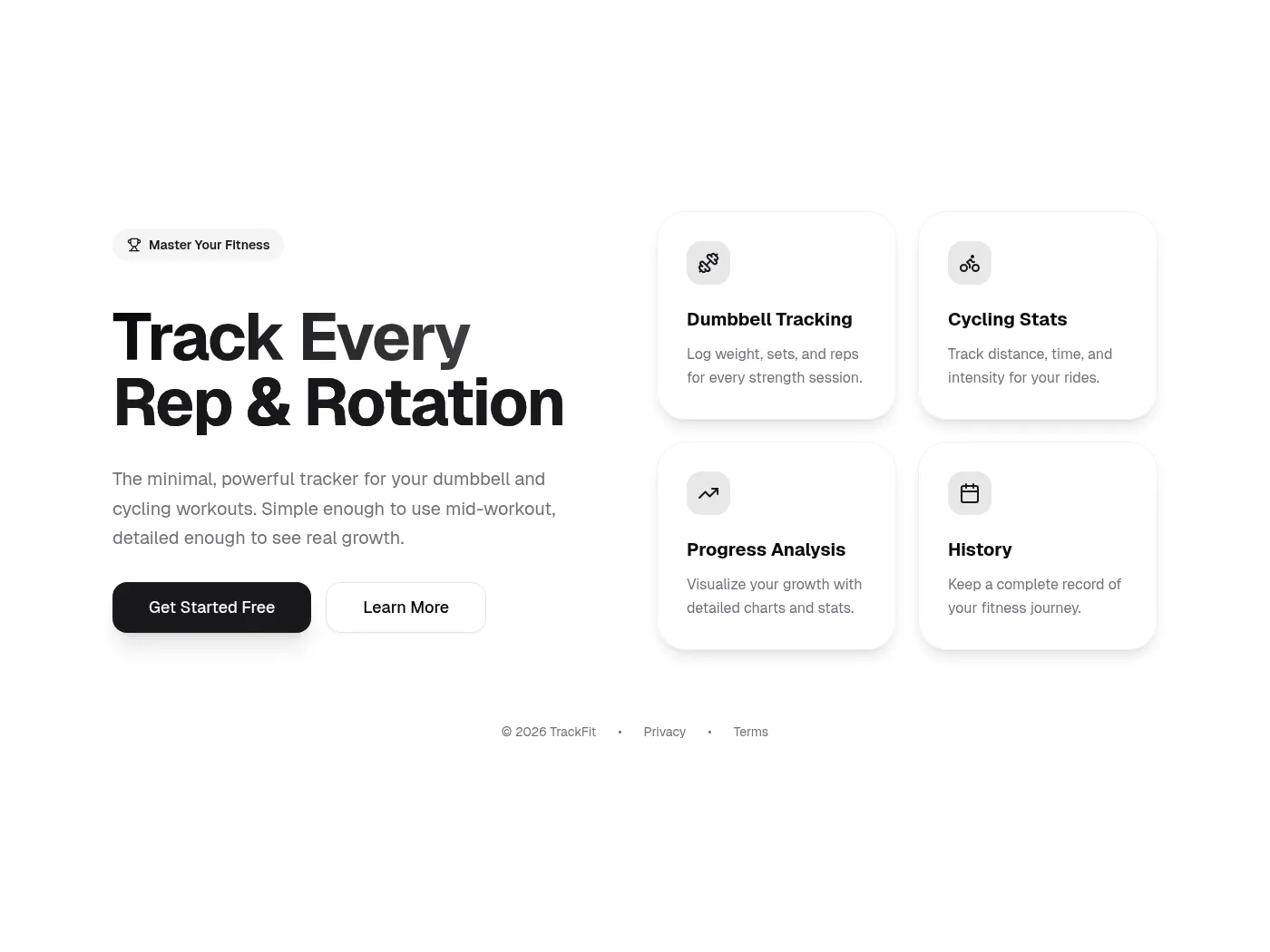 Dumbbell & Cycle Tracker