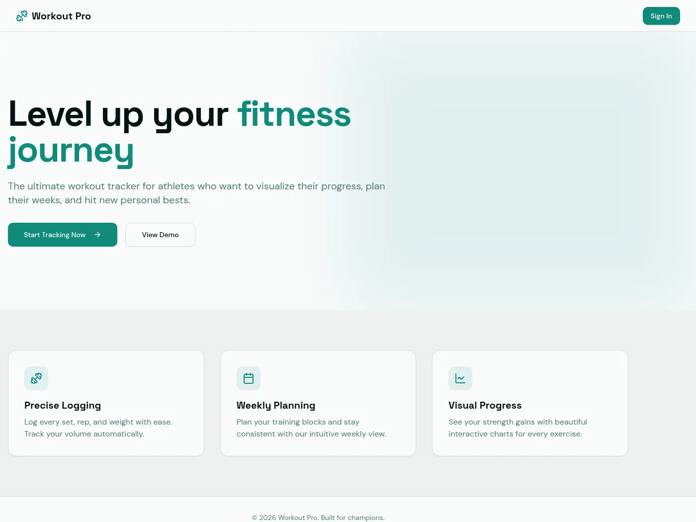 Workout Tracker Pro
