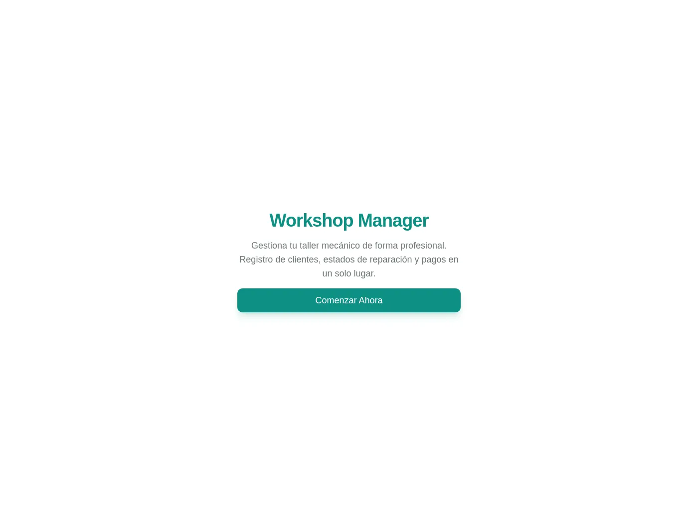 Workshop Manager App