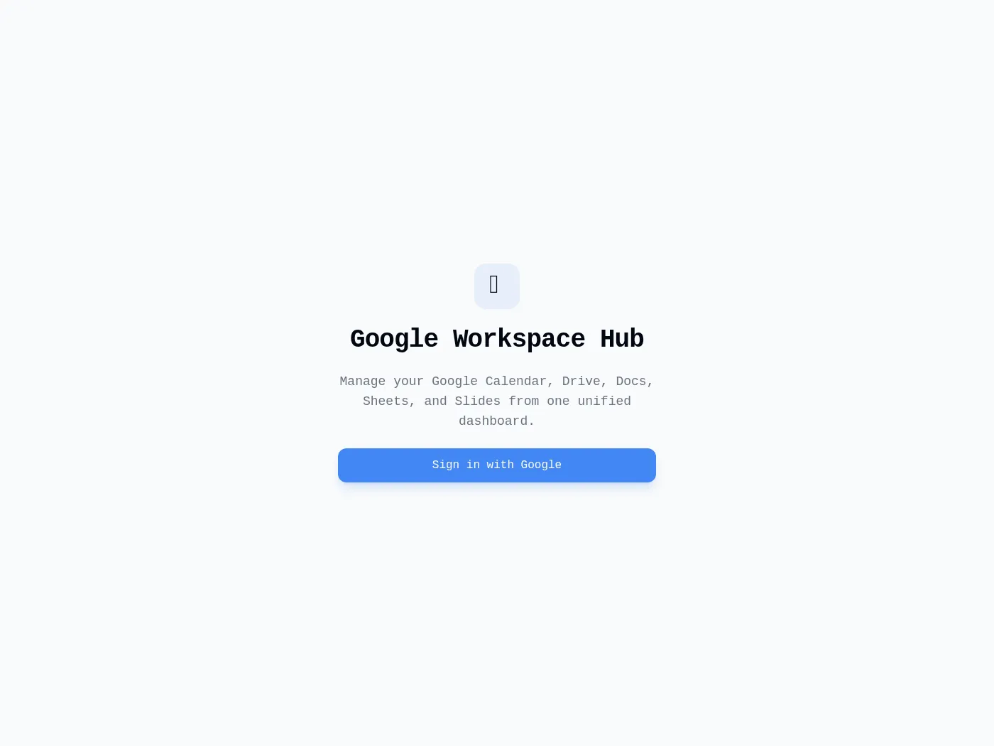 Google Workspace Hub
