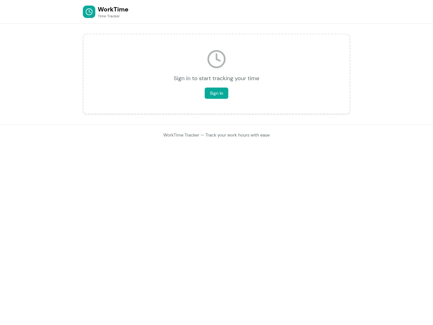 WorkTime Tracker