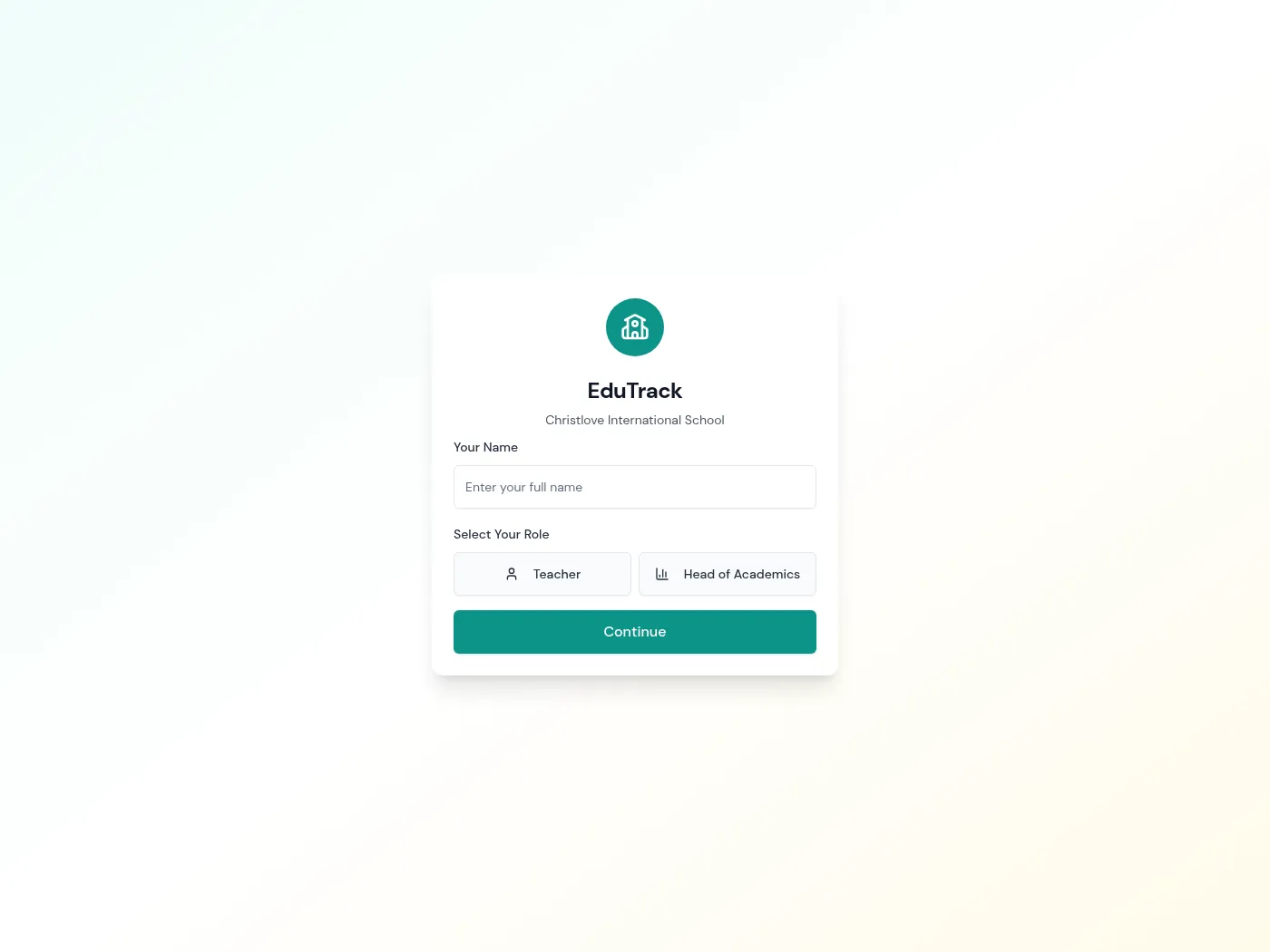 EduTrack Dashboard