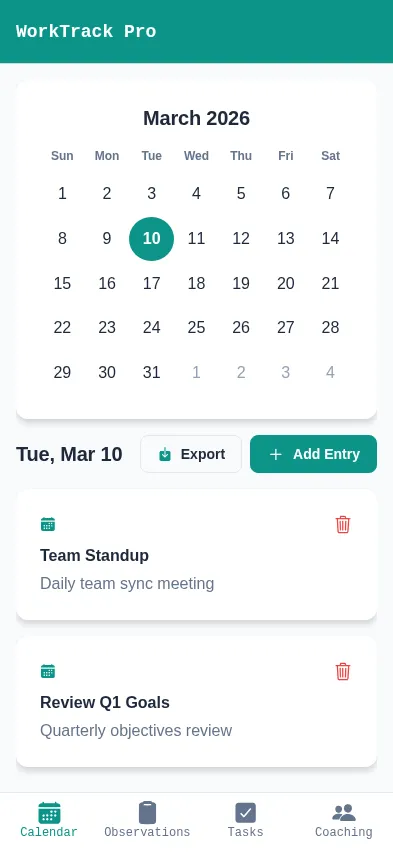 WorkTrack Pro