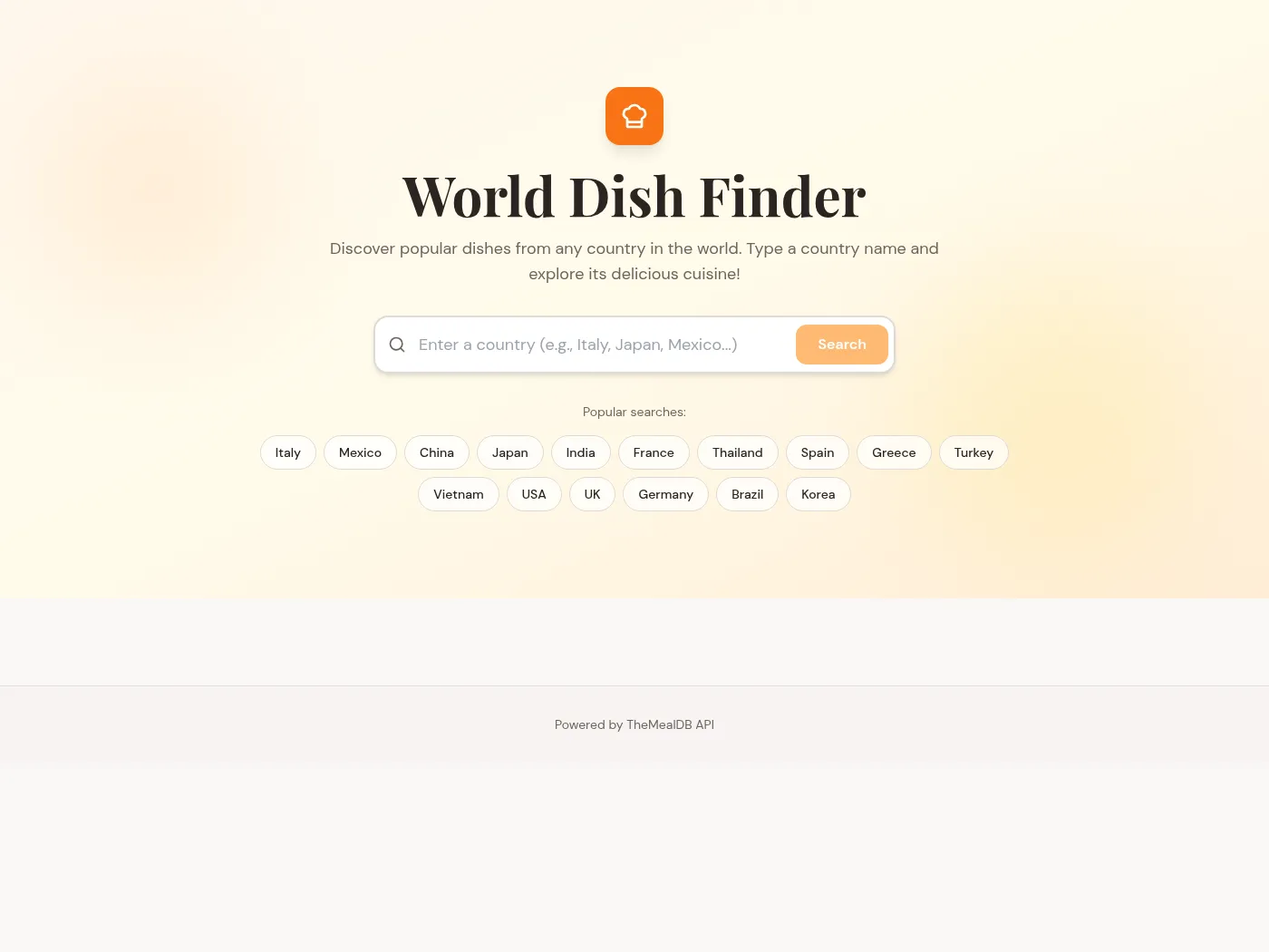 World Dish Finder