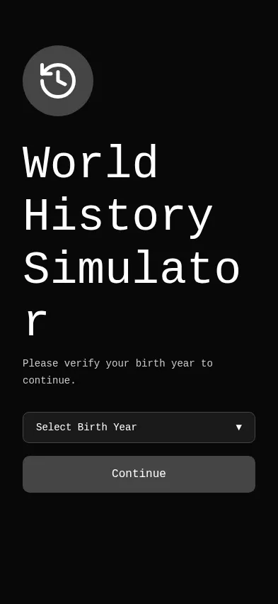 World History Simulator