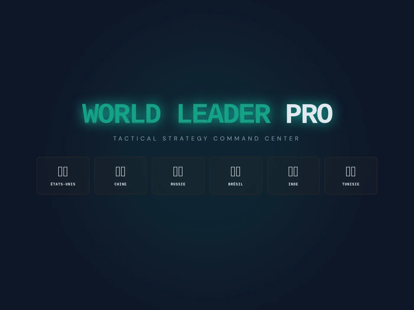 World Leader Strategy Game
