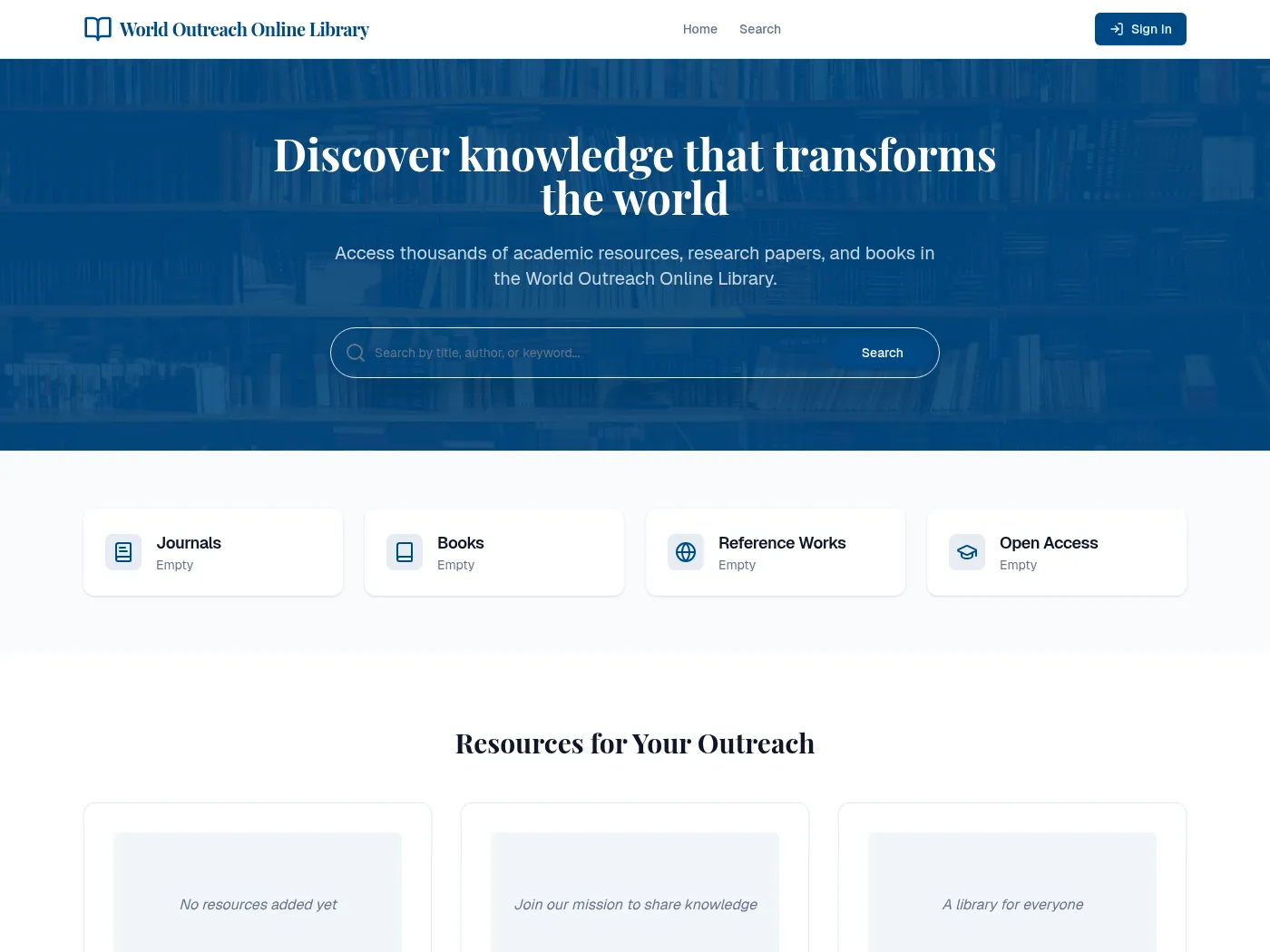 World Outreach Online Library