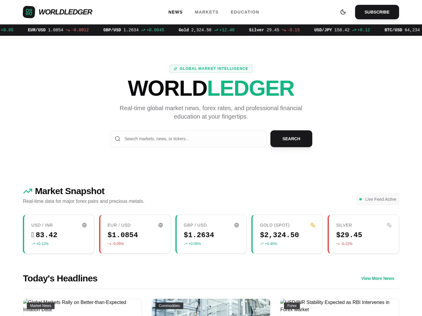 WorldLedger News Portal