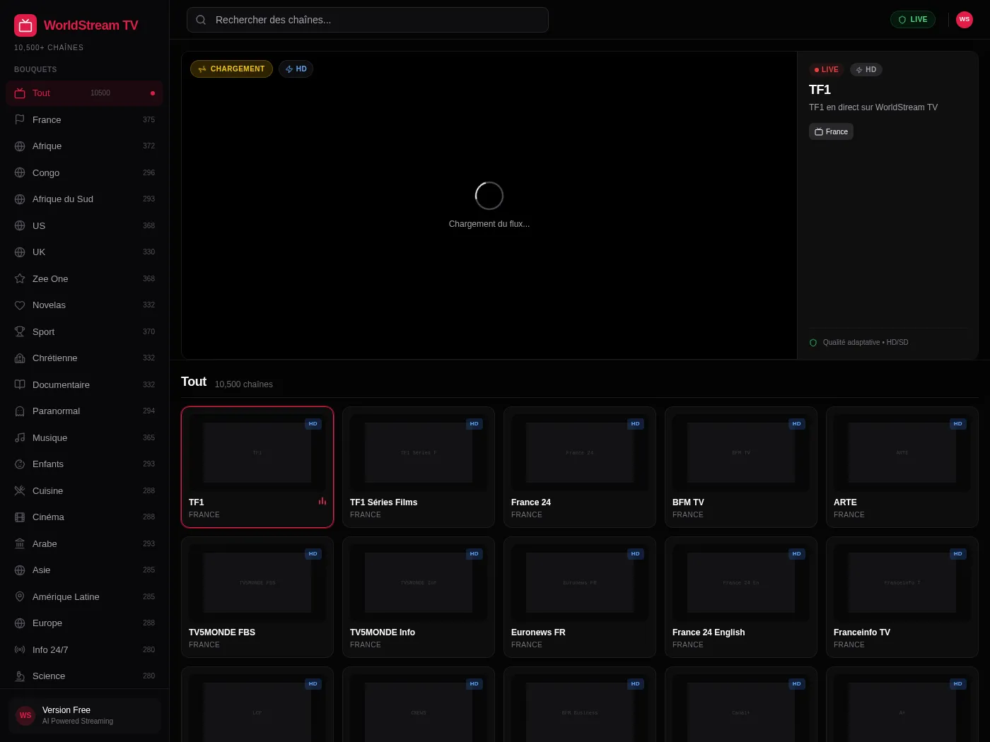 WorldStream TV App