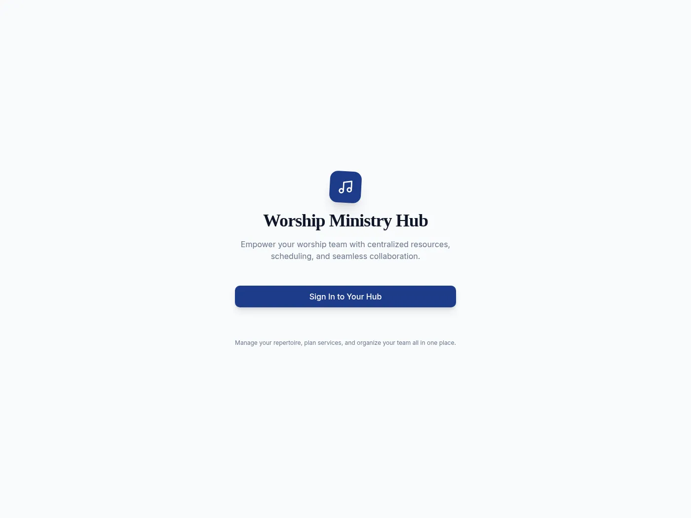 Worship Ministry Hub