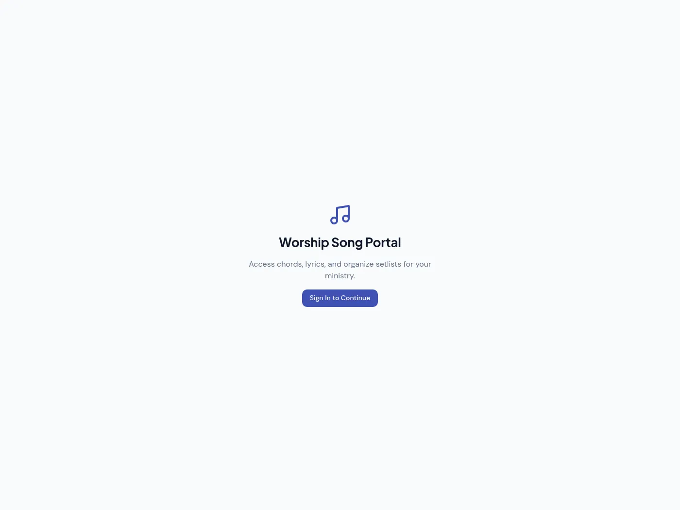 Worship Song Portal